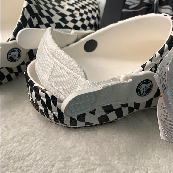 CROCS | Shoes | Crocs Classic Work Graphic Clog Checkered Black White ...